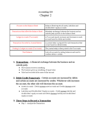 Accounting 220 Chapter 4 - Prepare Financial Statements After all ...