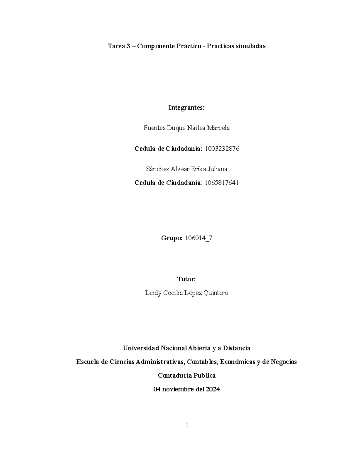 Tarea 3 - Componente Práctico - Prácticas simuladas Trabajo Colaborativo - Tarea 3 – Componente ...