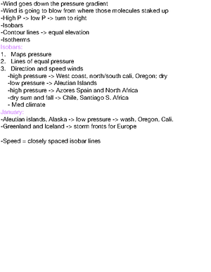 Ch. 5 Review Worksheet - A Isobar is a line on a map that connects ...