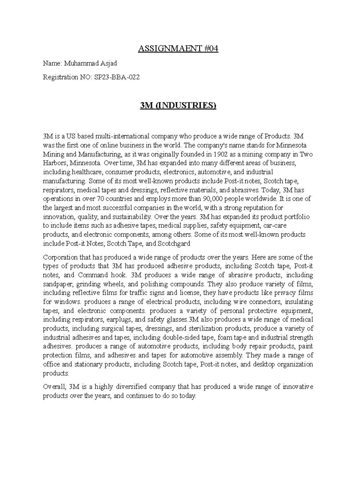 ITB #4 - how company grow their business - ASSIGNMAENT Name: Muhammad ...