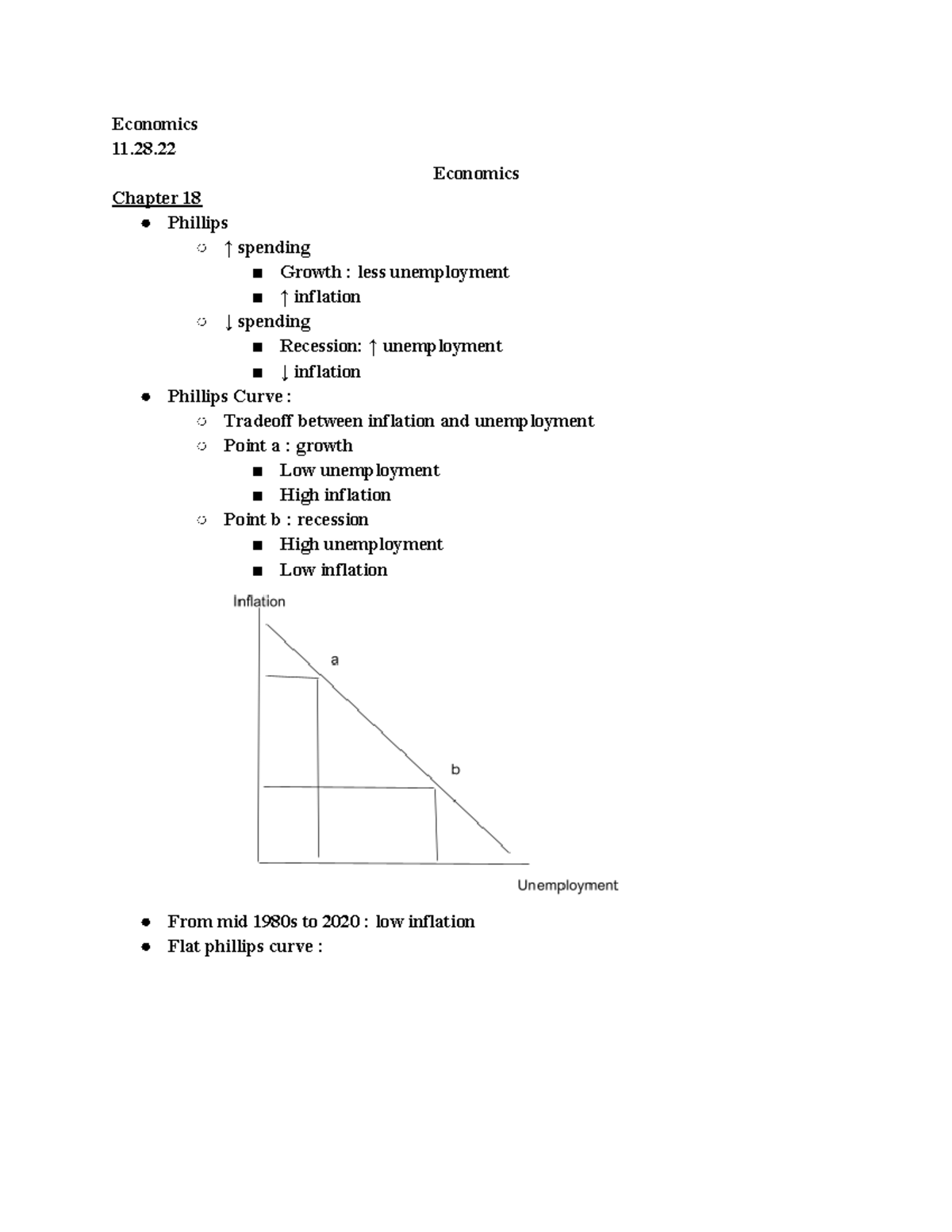 Economics -11 - lecture notes from 11.28 - Economics 11. Economics ...