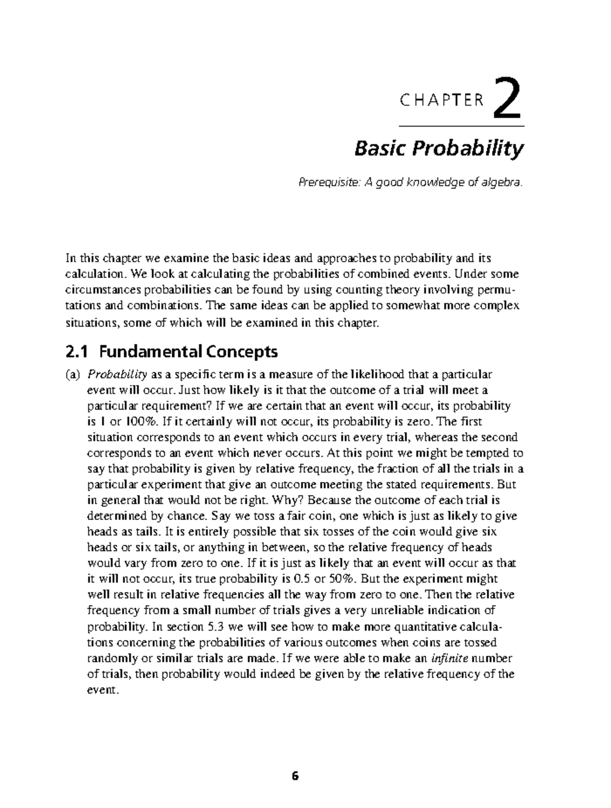 Basic Probability 1.1 - C H A P T E R 2 Basic Probability Prerequisite ...