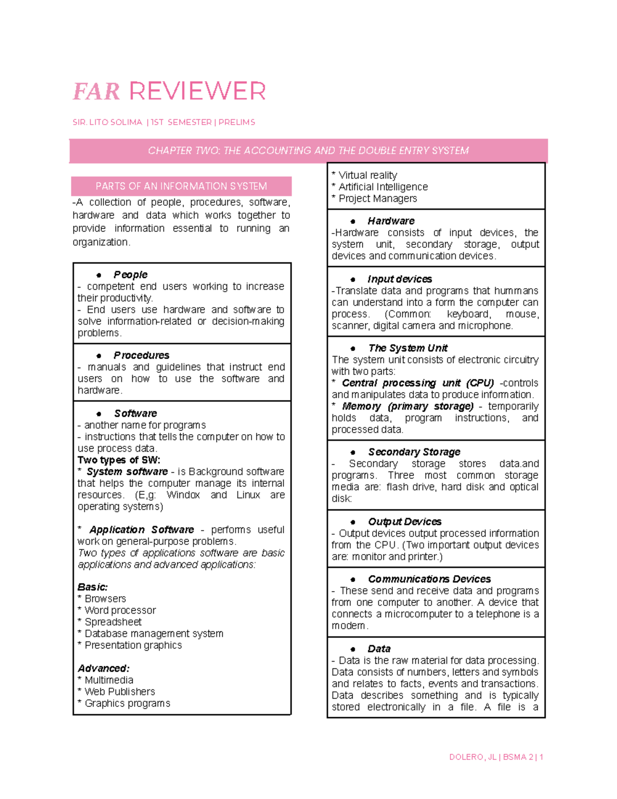 FAR Chapter 2 The Accounting and the Double-entry System - FAR REVIEWER ...