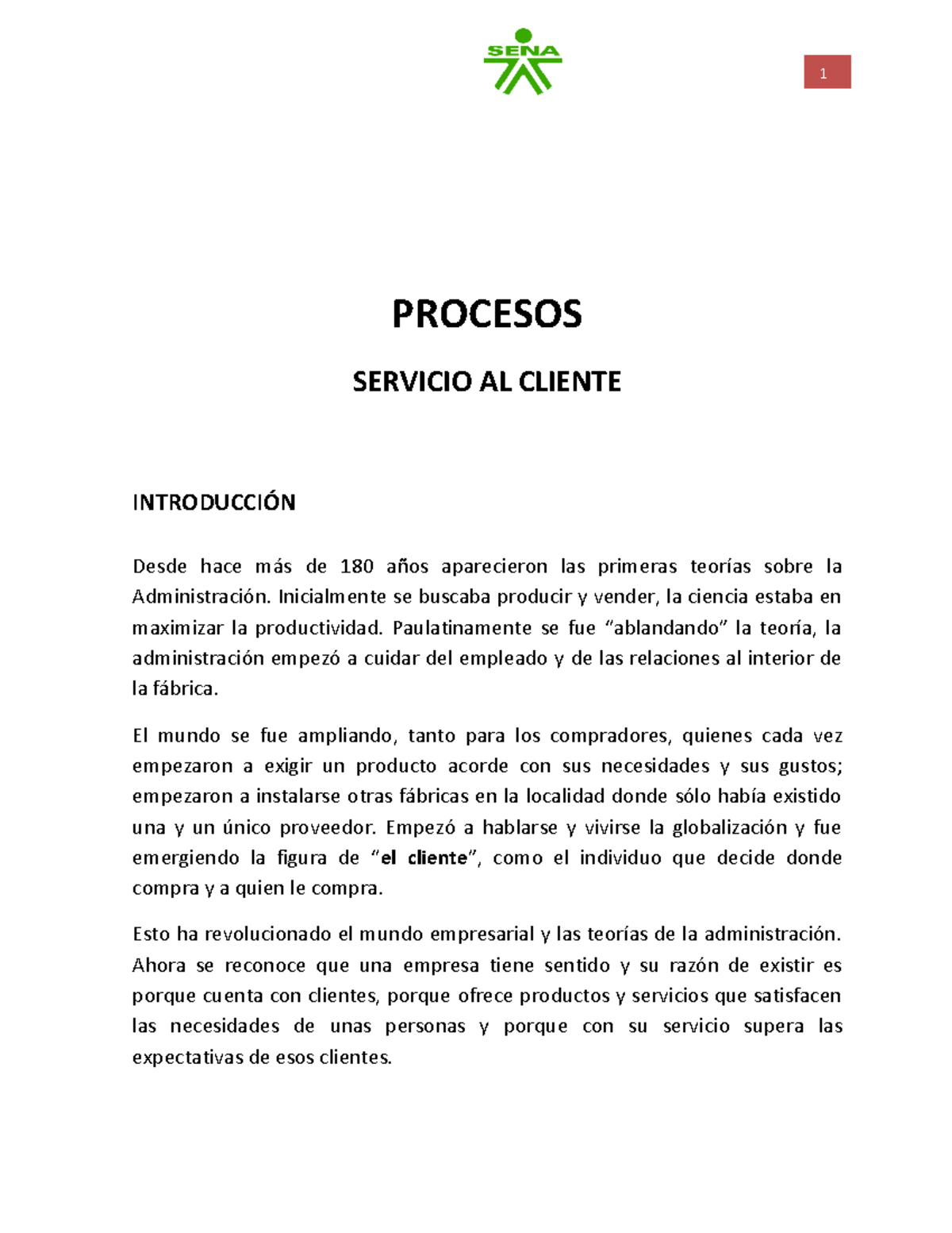 Procesos de de Servicio al Cliente - PROCESOS SERVICIO AL CLIENTE ...