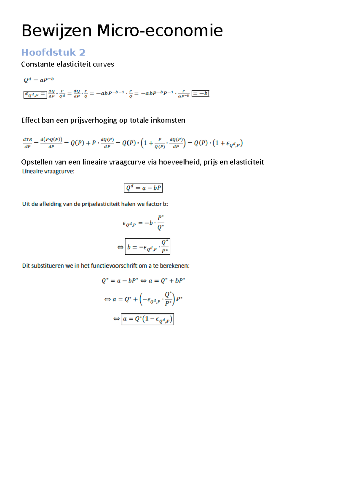 Bewijzen-Micro - bewijzen - Bewijzen Micro-economie Hoofdstuk 2 ...