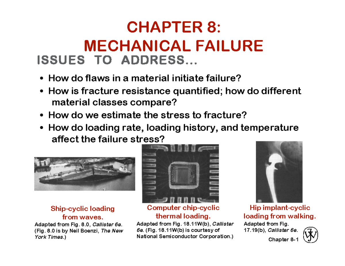 Failure 10 - ABC - ISSUES TO ADDRESS... How do flaws in a material ...