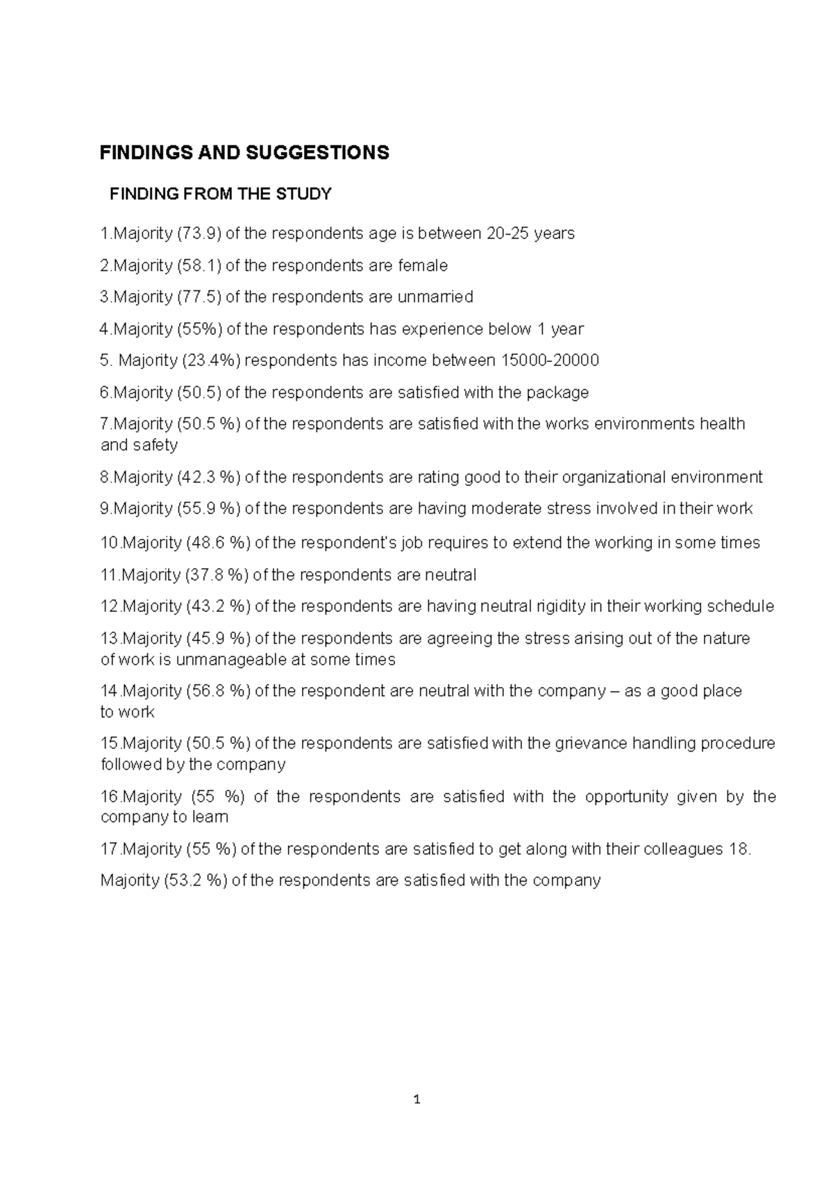 CH 5 - FINDINGS AND SUGGESTIONS FINDING FROM THE STUDY 1 (73) of the ...