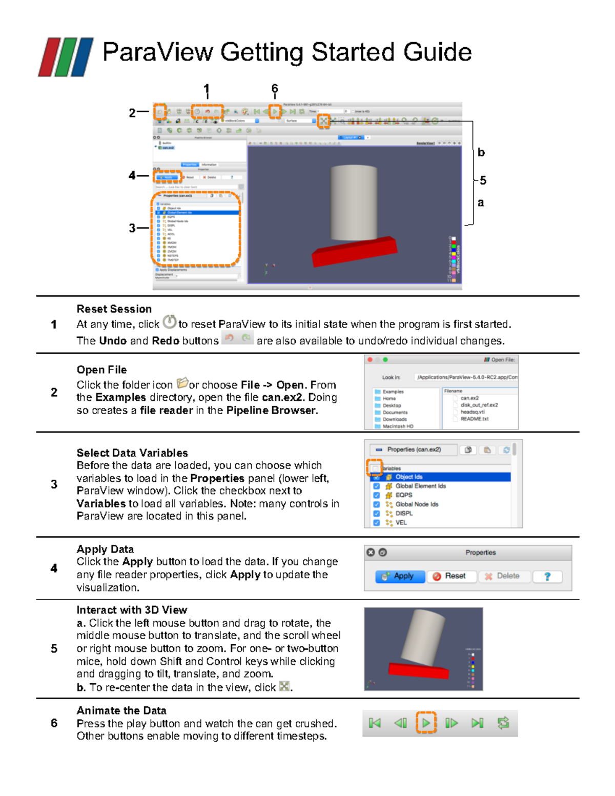 Para View Getting Started-5 - ParaView Getting Started Guide 1 Reset ...