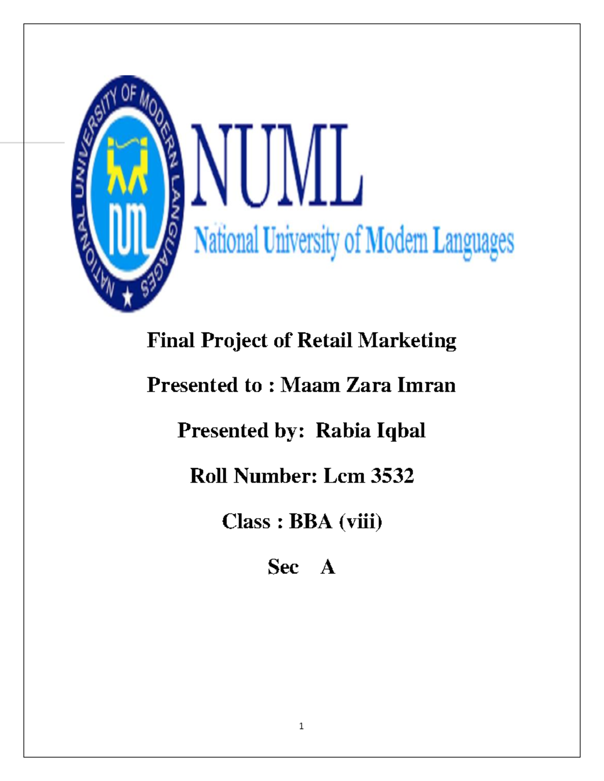 Final project Retail Marketing - Final Project of Retail Marketing ...