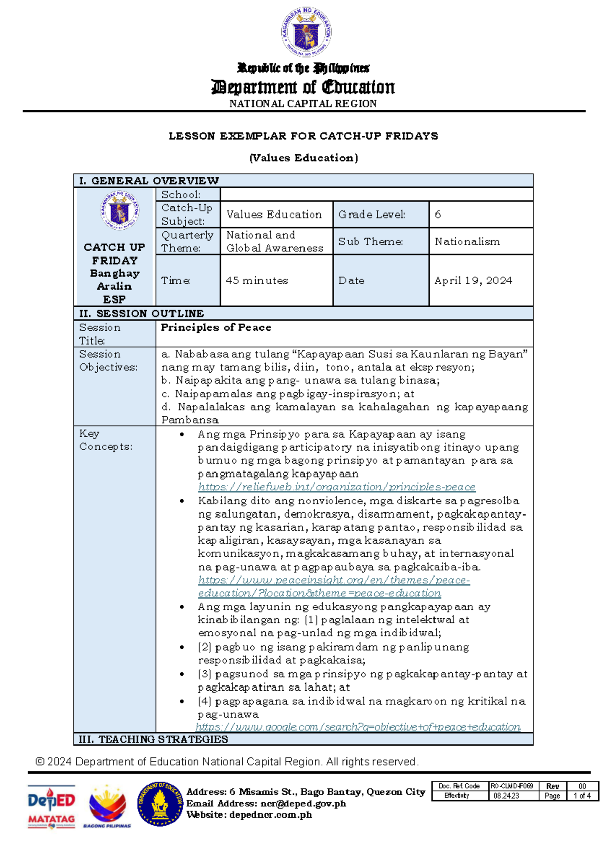 V3 VE6 April 19 - Address: 6 Misamis St., Bago Bantay, Quezon City ...