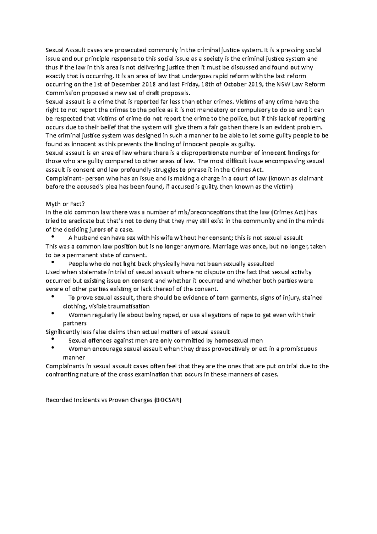 Sexual Assault Statistics, Elements, Roadmap - Sexual Assault cases are ...