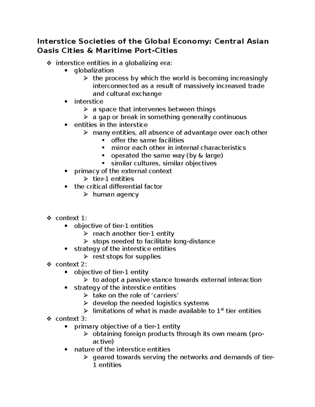World History Chapter 17 - Interstice Societies of the Global Economy ...