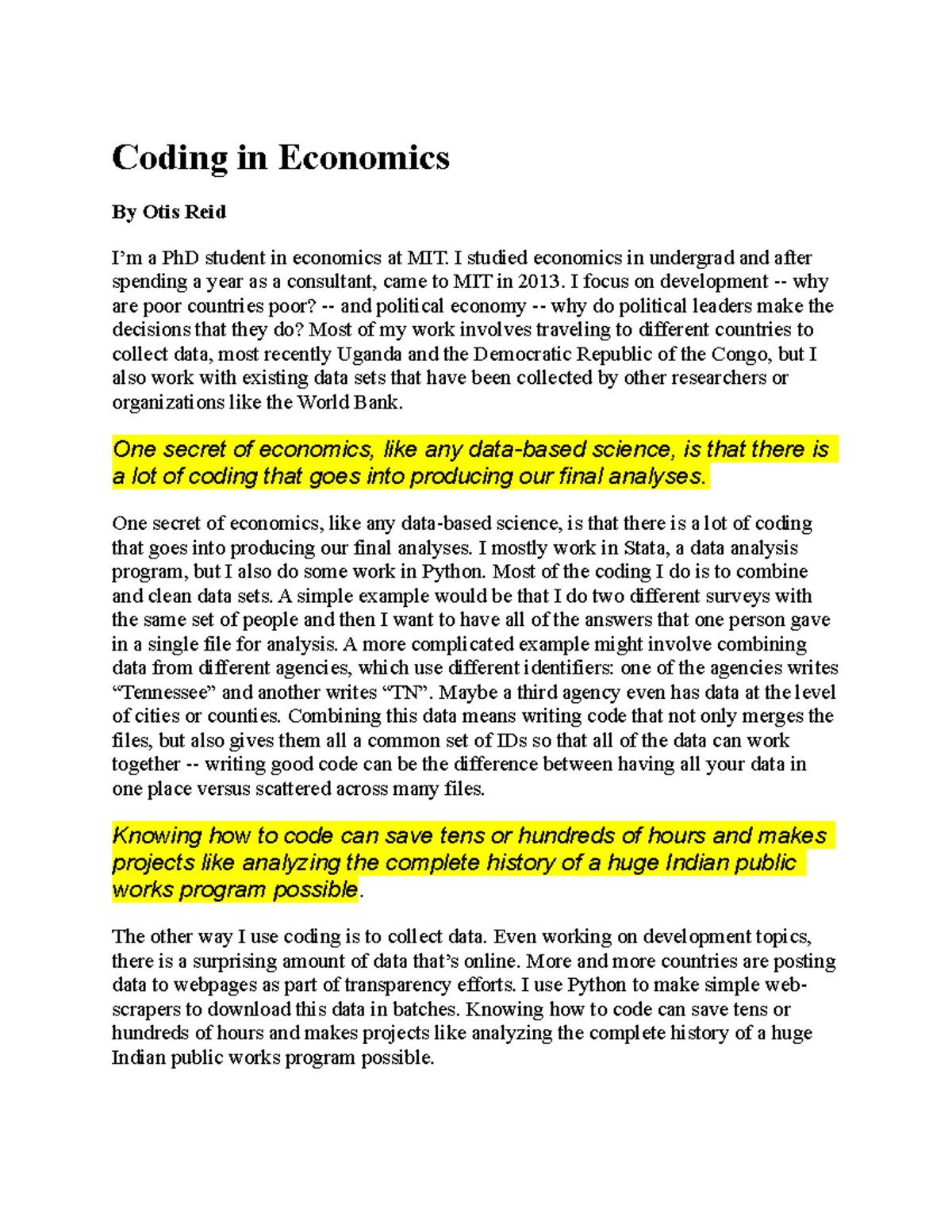 Article Div Exercise - sda - Coding in Economics By Otis Reid I’m a PhD ...