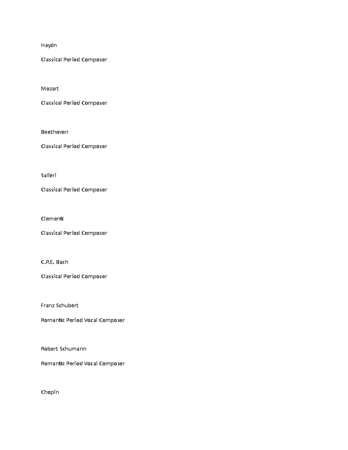 Mul 1010 notes 6 - Prof. Gomez - Haydn Classical Period Composer Mozart ...