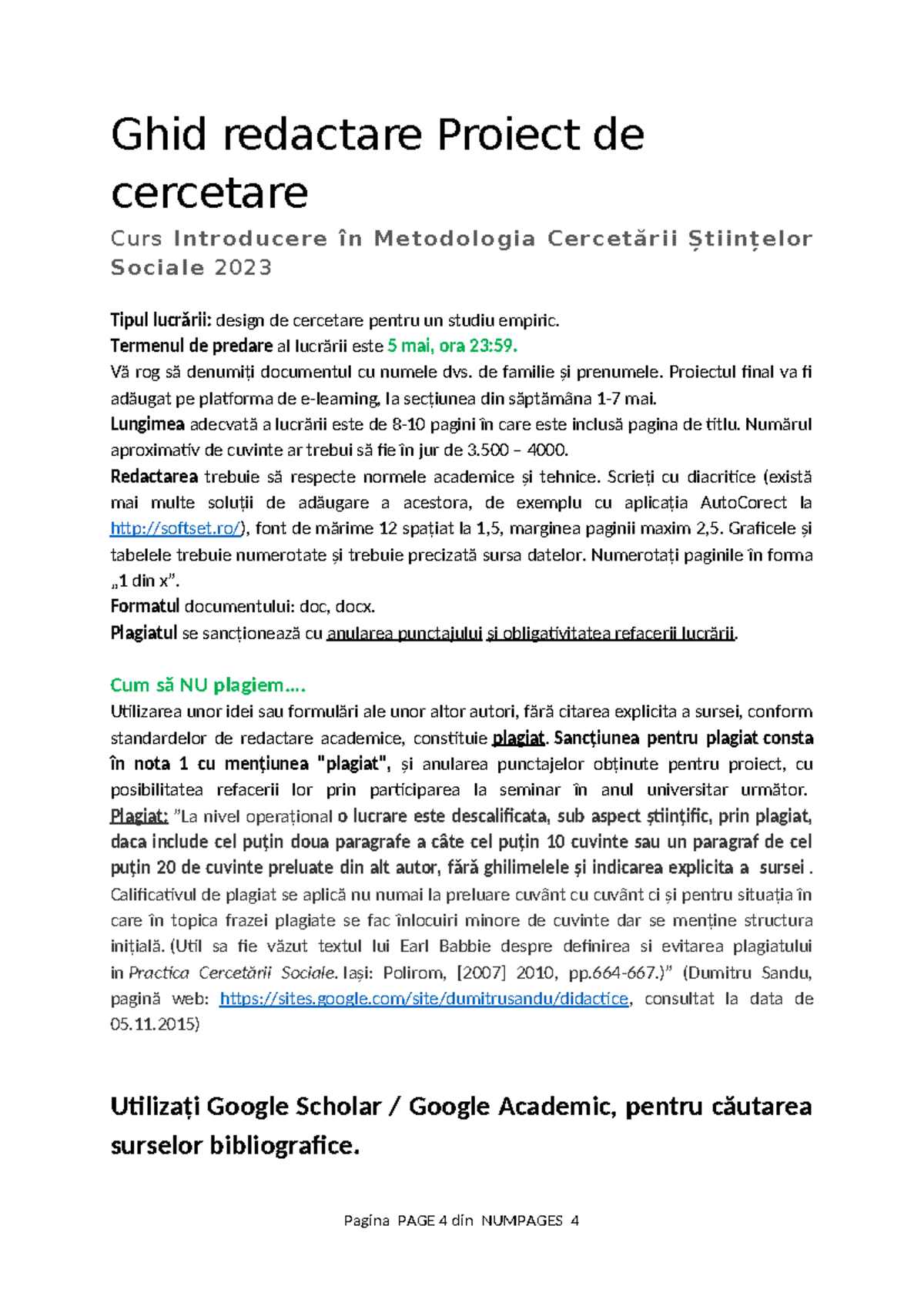 Draft ase imcss structura proiect cercetare 2023 - Ghid redactare ...