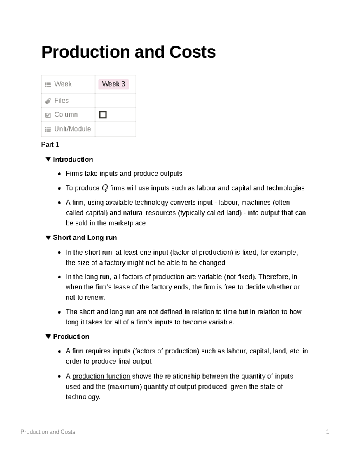 1001 Production and Costs - Production and Costs Week Week 3 Files ...