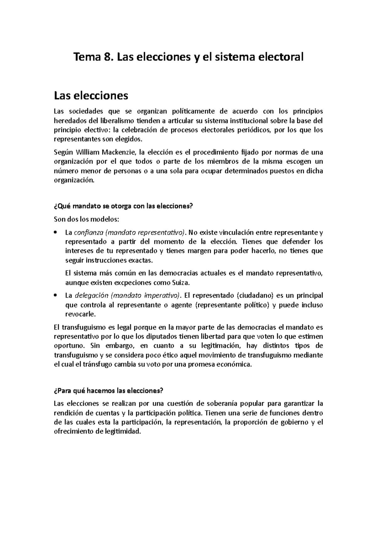 Tema 8-CP-LAS Elecciones - Tema 8. Las elecciones y el sistema ...