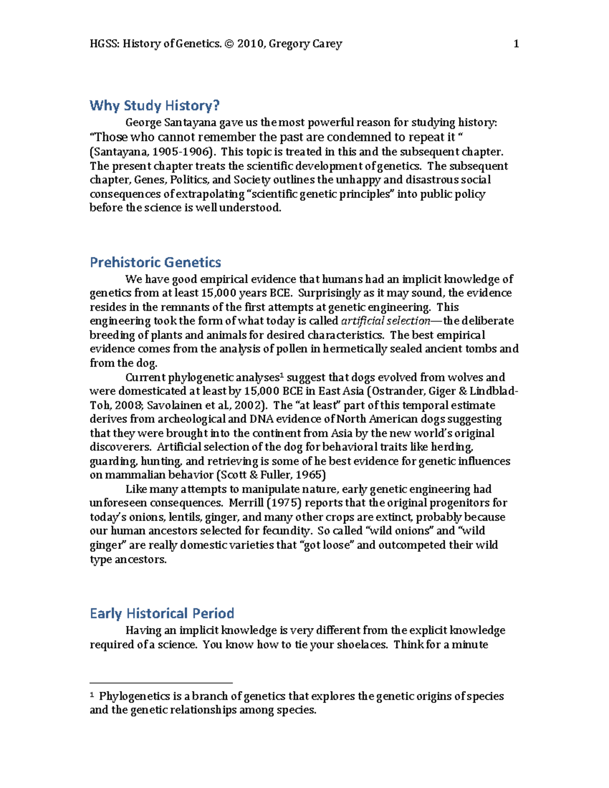 Ch 01 History of Genetics - Why鈀 Study鈀 History?鈀 鈀 - Studocu