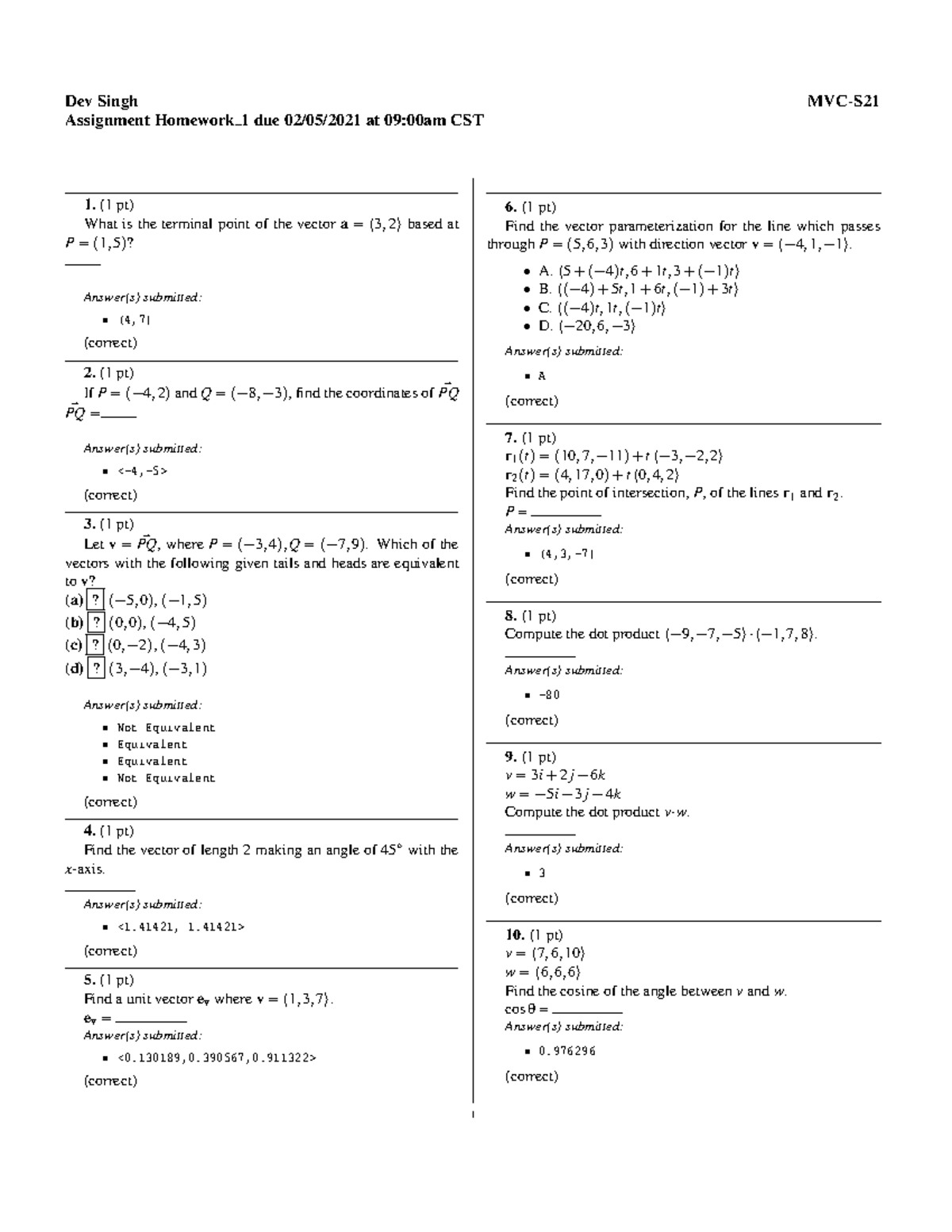 MVC-S21 - Multivariable Limits including from all directions - Dev Singh MVC-S Assignment ...