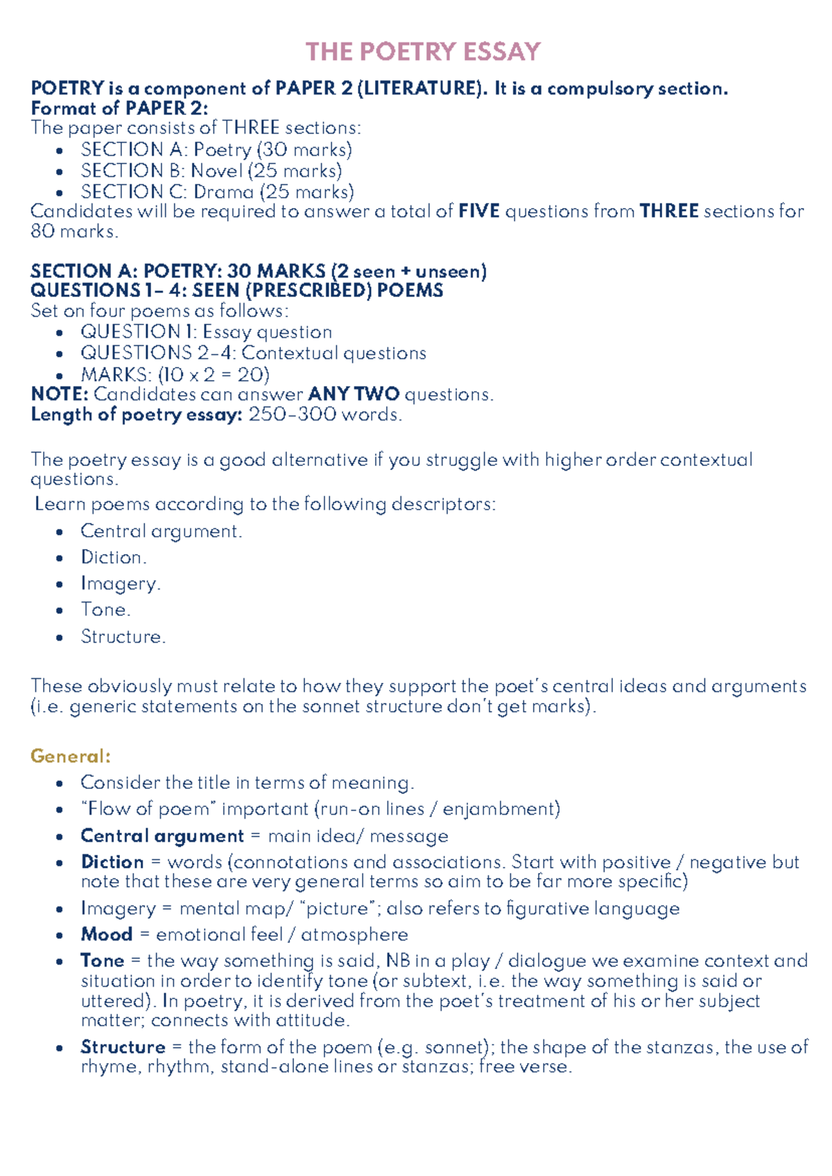 Poetry - THE Unseen POEM and THE Essay - THE POETRY ESSAY POETRY is a ...