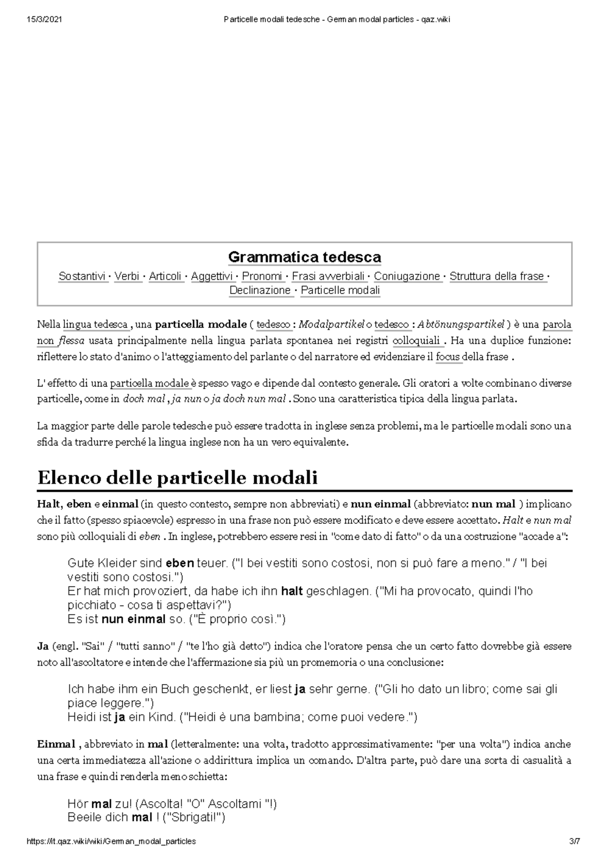 Particelle modali tedesche - German modal particles - qaz/wiki/German ...