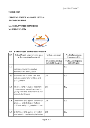 Undertake CASE Management Level 6 Cdacc-TVET Assesor Guidemarch- April ...