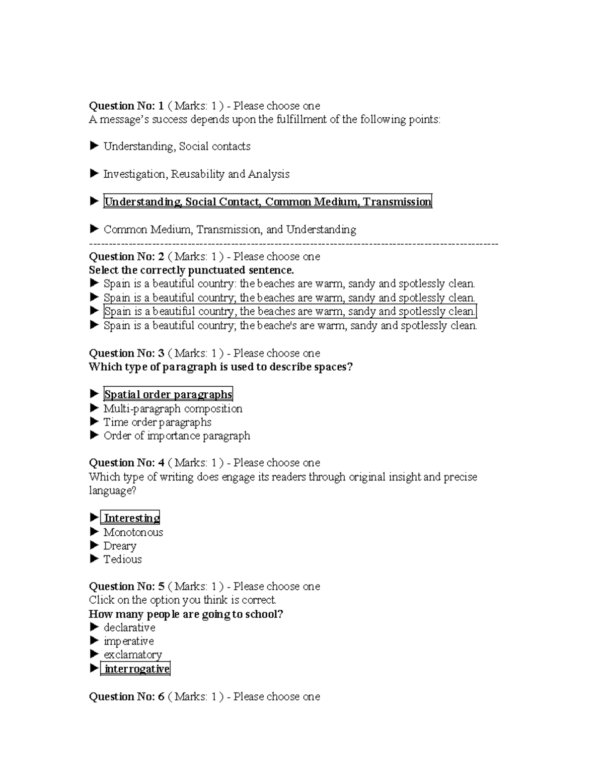 ENG001 Final Term Past Paper Solved - Question No: 1 ( Marks: 1 ...