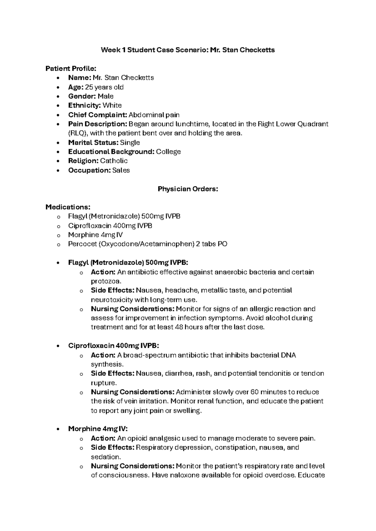 Week 1 Student Case Scenario Answered - Week 1 Student Case Scenario ...