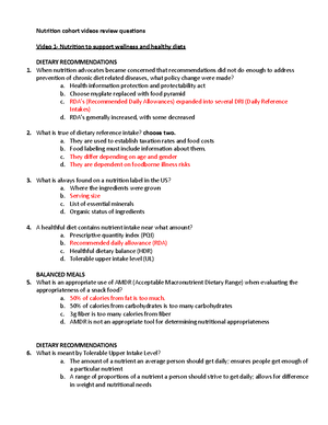 Health and wellness - C787 - WGU - Studocu