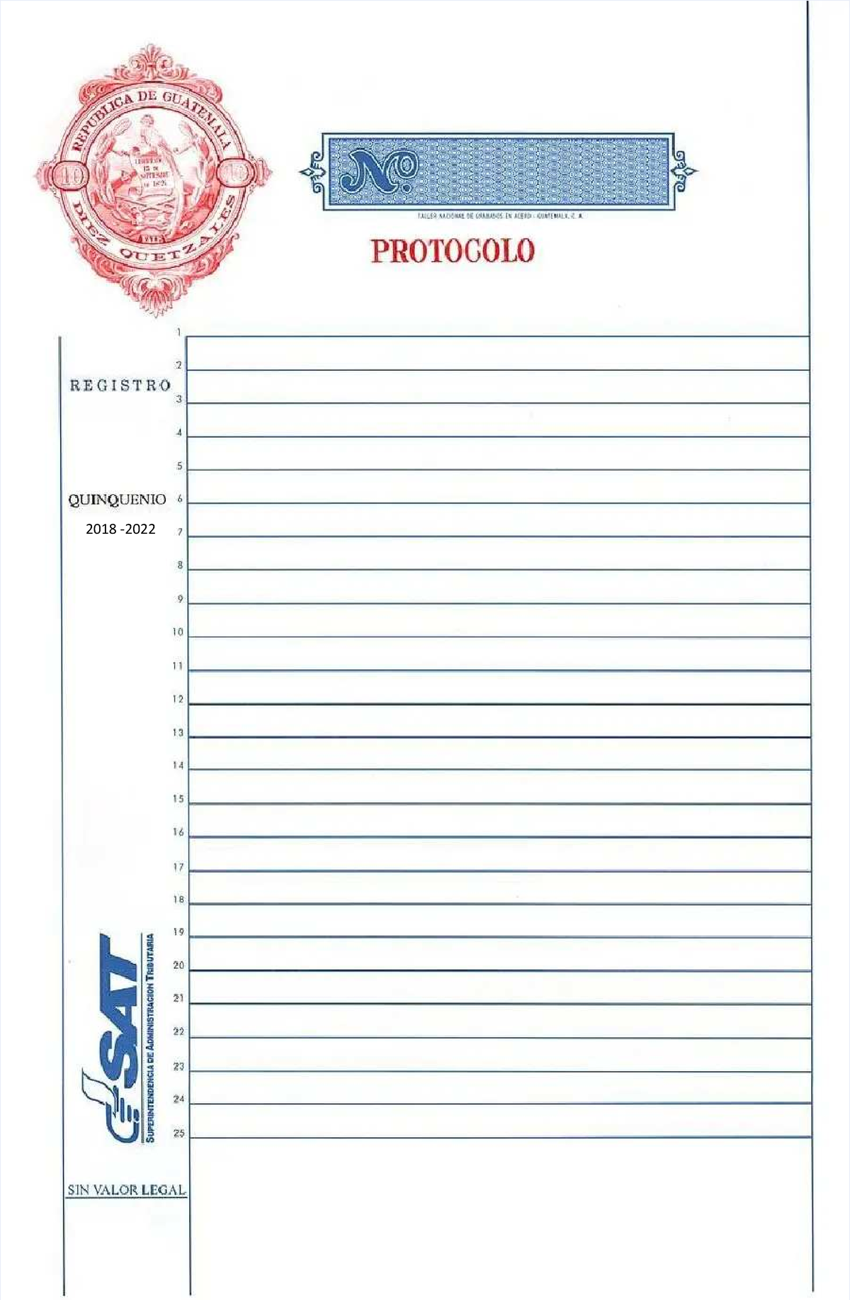 Hoja de protocolo - Derecho Notarial - 2018 -20222018 - - Studocu