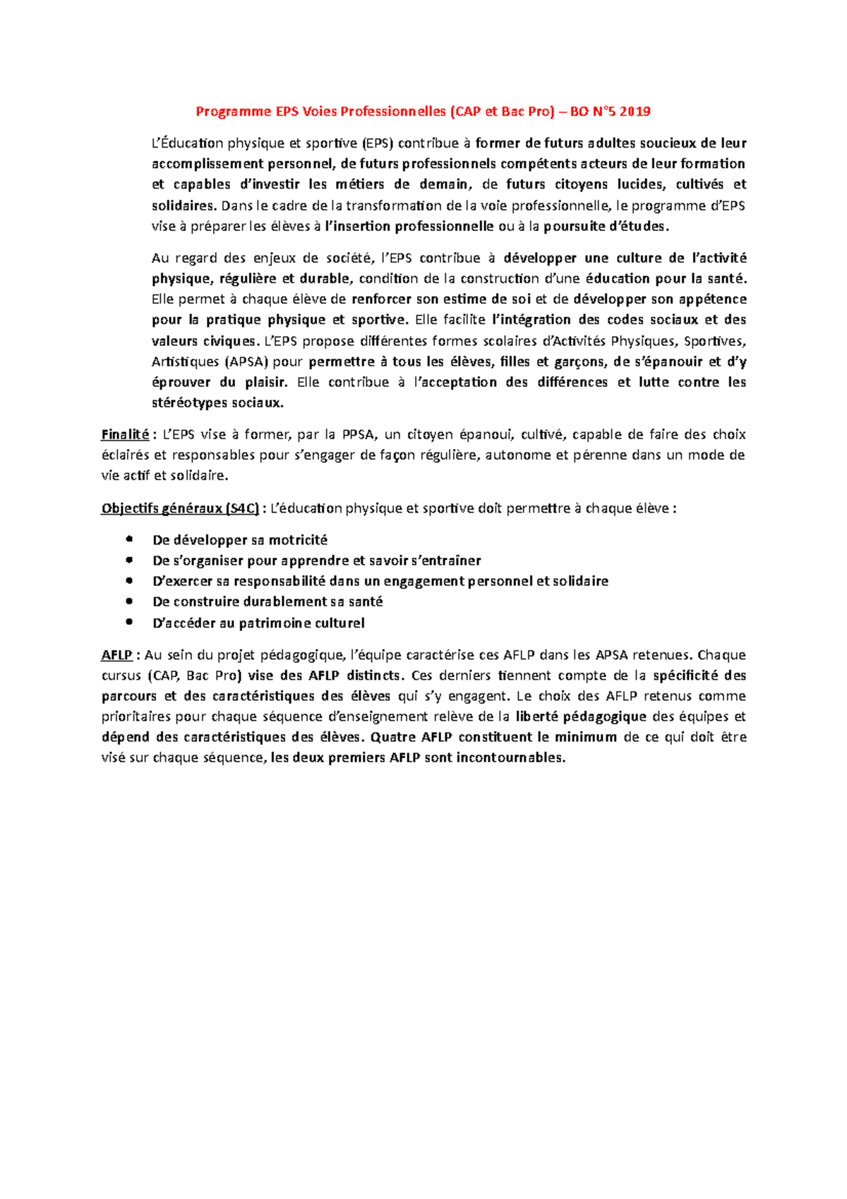 Programmes Voies Pro - BO5 2019 - Programme EPS Voies Professionnelles ...