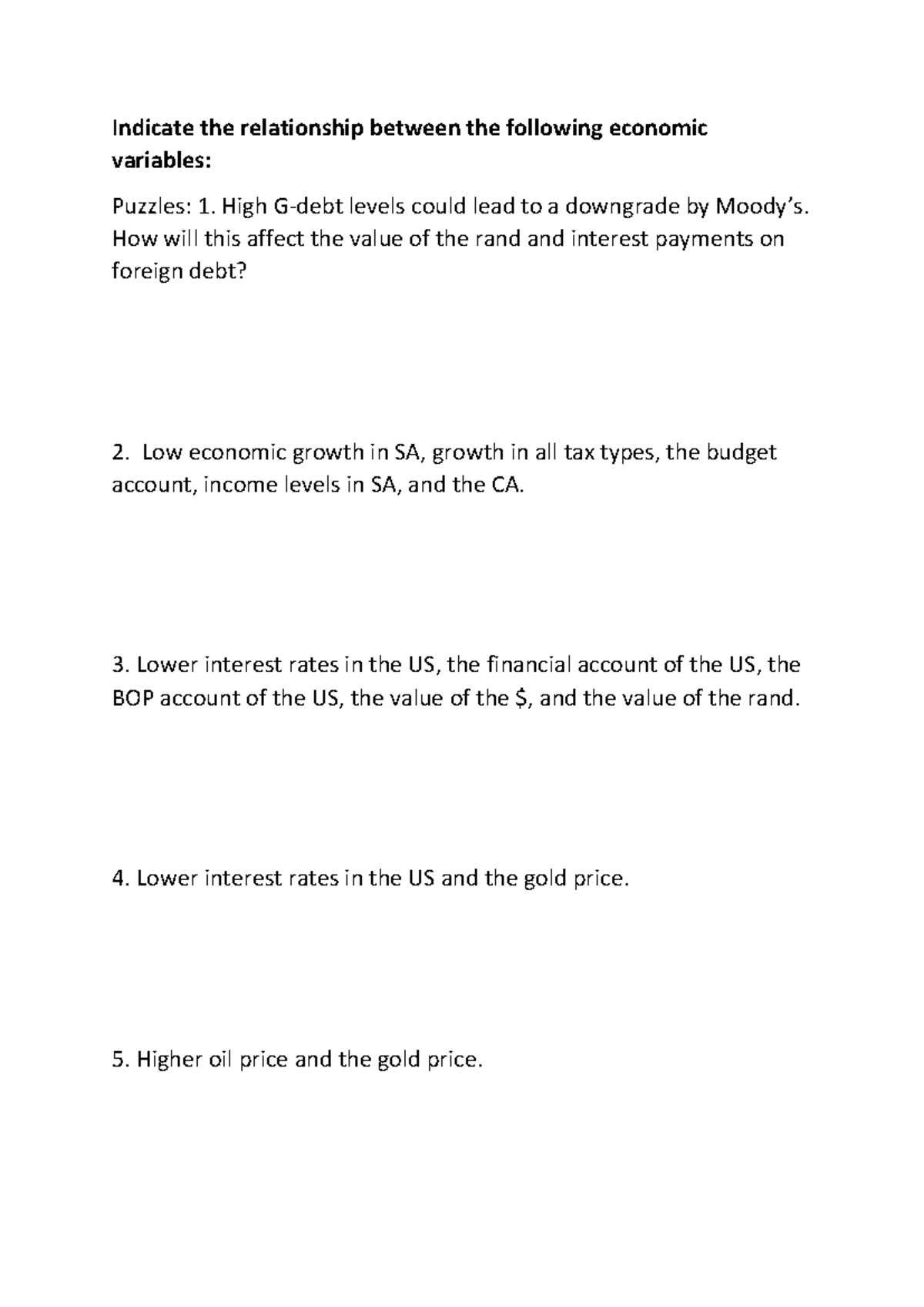 puzzle chain reaction - Indicate the relationship between the following ...