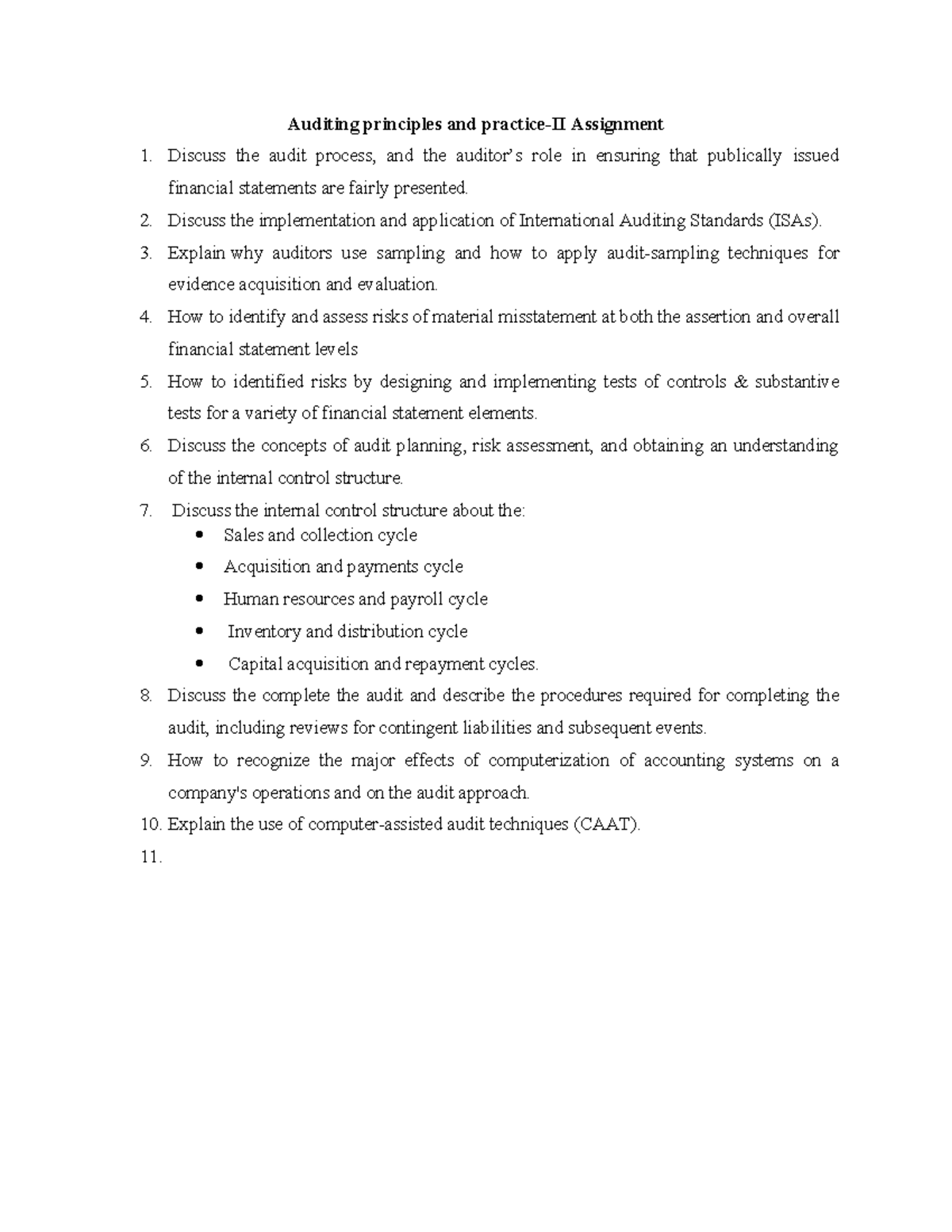 4 5769237540729000058 - Auditing principles and practice-II Assignment ...