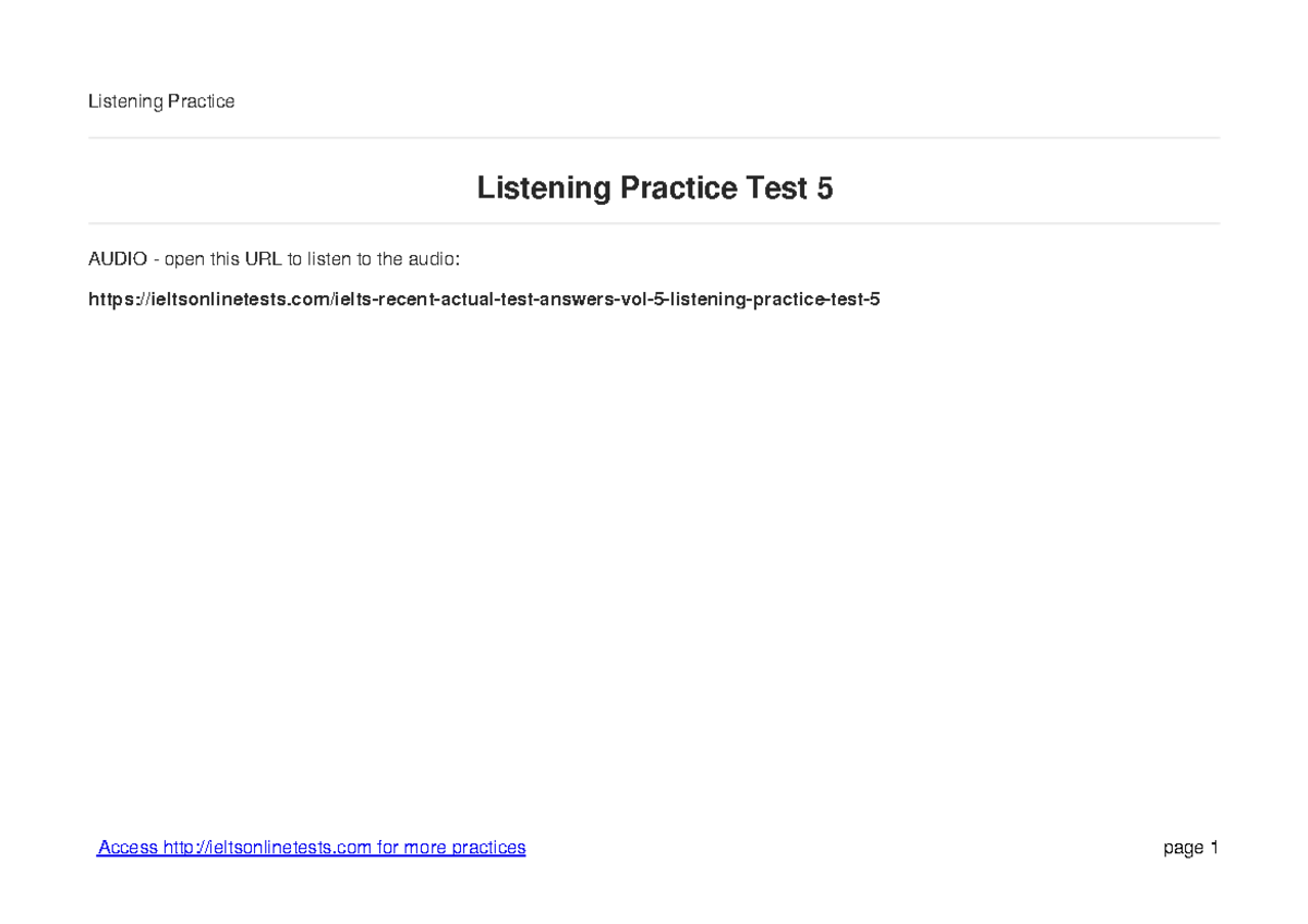 Listeningpracticetest 5-v4-10434 - Listening Practice AUDIO - open this ...