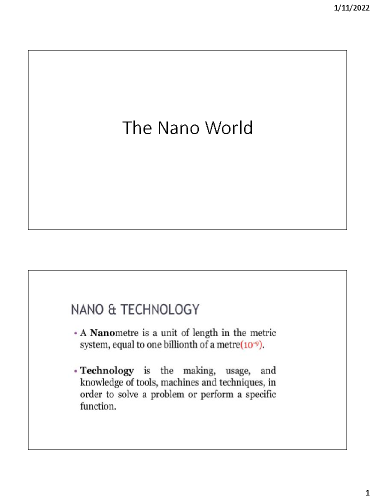 STS-The-Nano-World - Summary Science, Technology and Society - The Nano ...