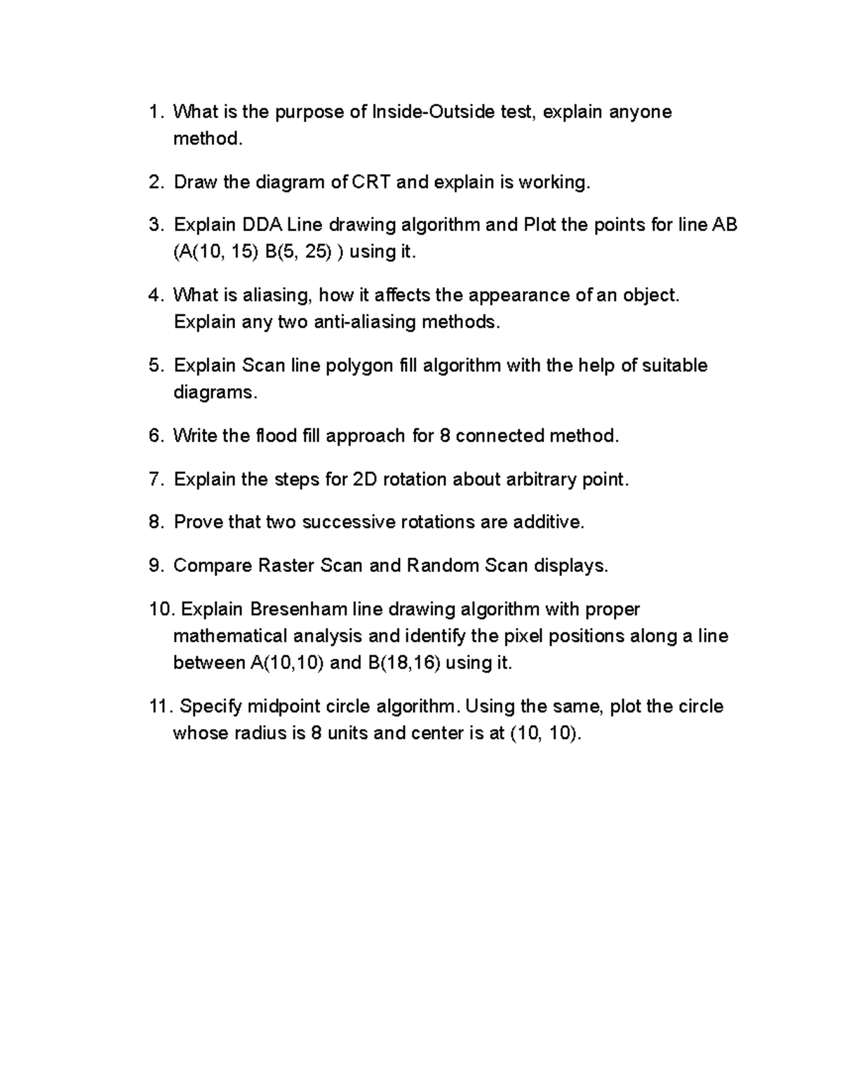 Ass 1 - What is the purpose of Inside-Outside test, explain anyone ...