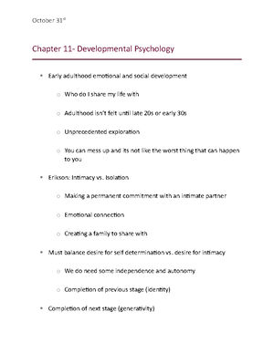 CD developmental psychology - Chapter outline The nature of development ...