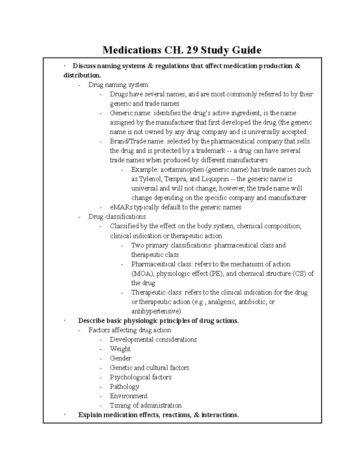 Oral Medication Study Guide - Medications CH. 29 Study Guide · Discuss ...