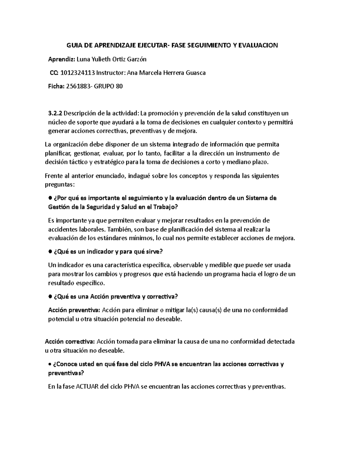 Pregunta Y Respuesta GUIA DE Aprendizaje - GUIA DE APRENDIZAJE EJECUTAR ...
