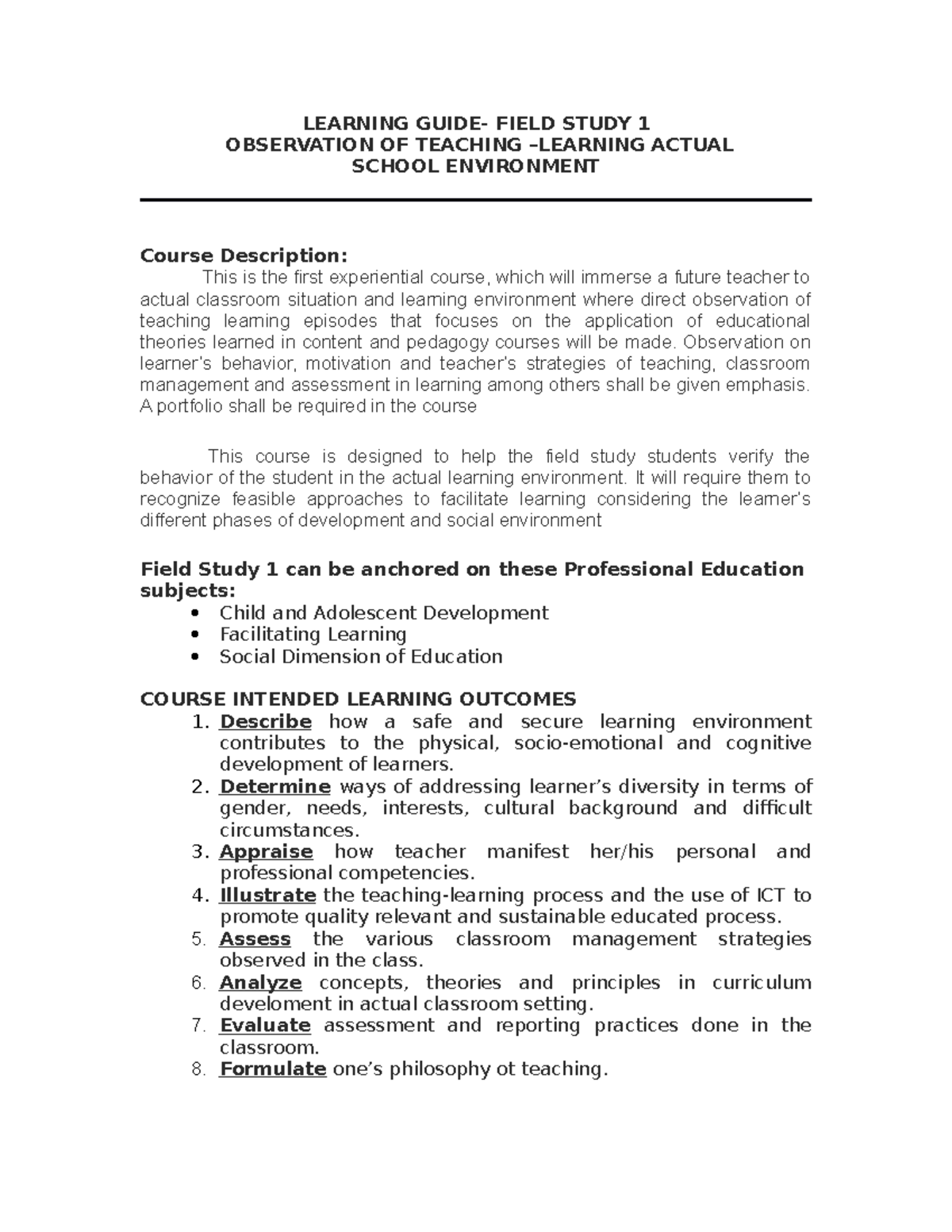 FS-1-Learning-Episode-1-Final - LEARNING GUIDE- FIELD STUDY 1 ...