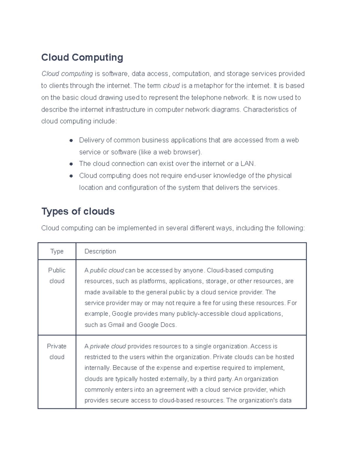 9.4.4 Cloud Computing Facts - Cloud Computing Cloud computing is ...