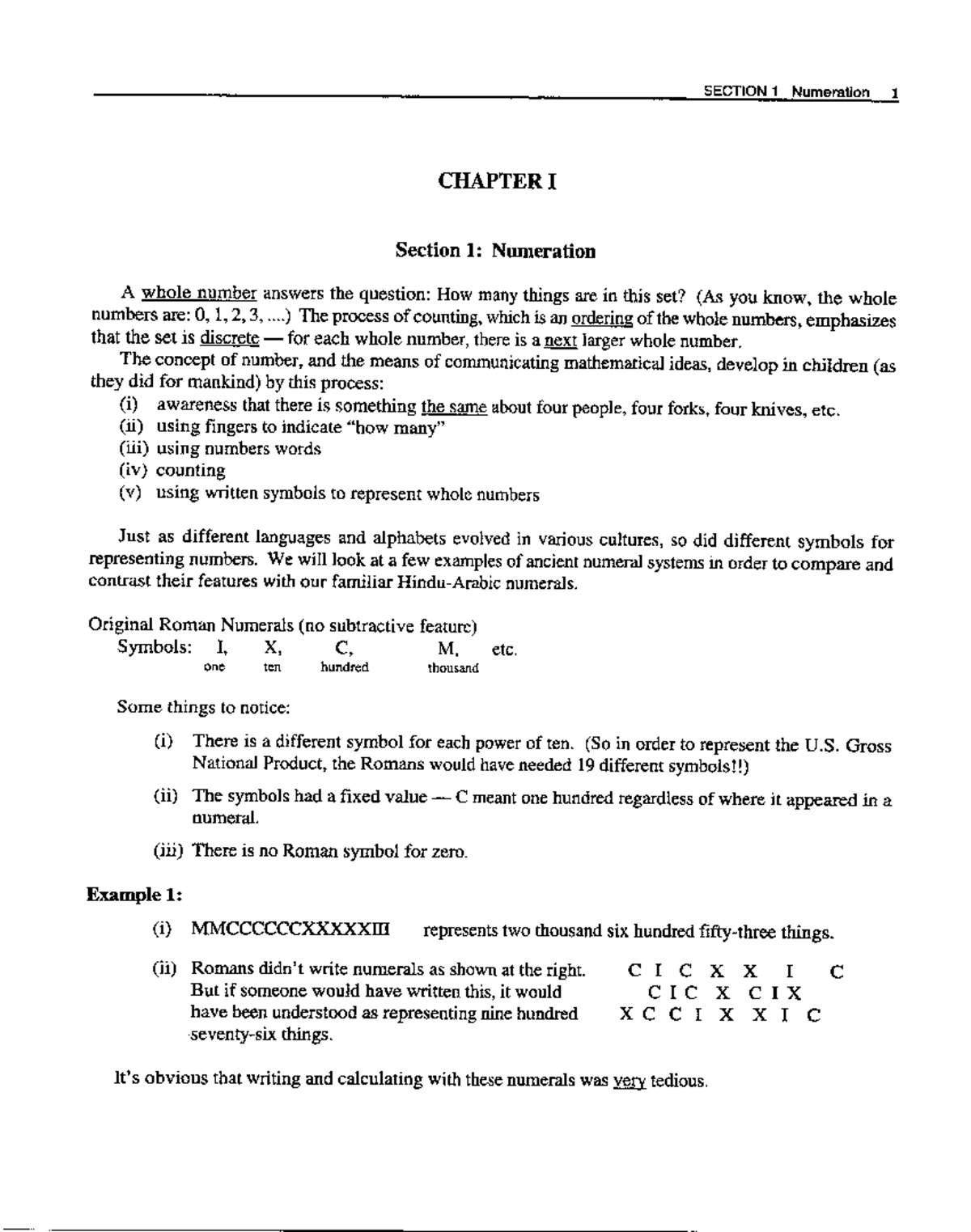 Sect. 1 - 5 - book - SECTION 1 Numeration CENTER I ####### Section 1 ...