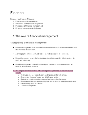 Business Operations notes - Operations Operations has 4 topics. They ...