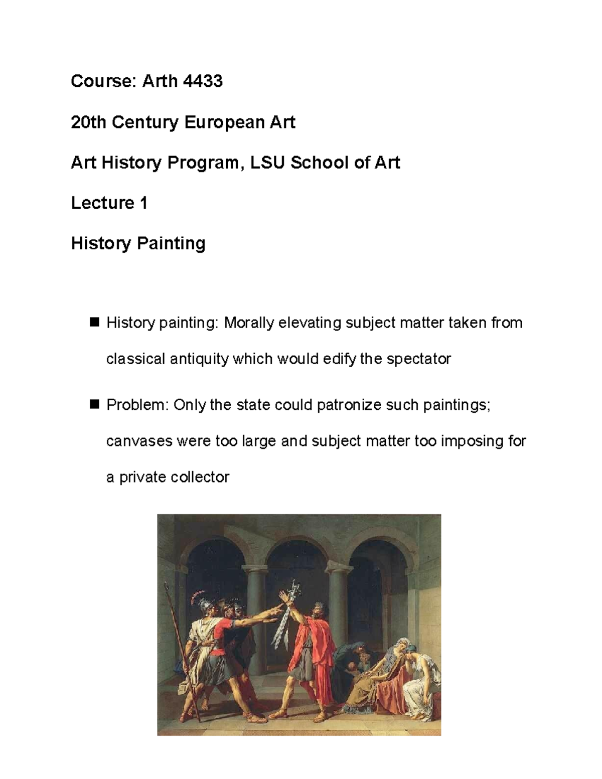 History Painting - Studocu