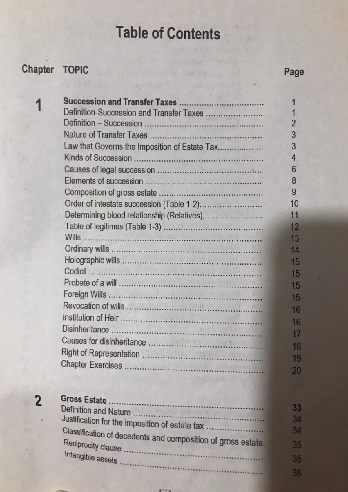 Tax - dsh - Table of Contents Chapter TOPIC Page 1 Succession and ...
