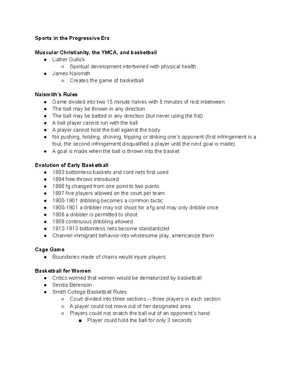 Sports in the Progressive Era (Basketball and Cycling and Jim Thorpe ...