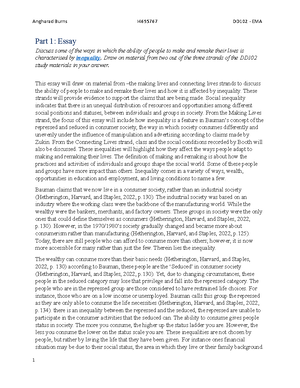 DD102 TMA 03 Nicole Hughes - 9223672 TMA 03 Part 1: Essay Plan ...