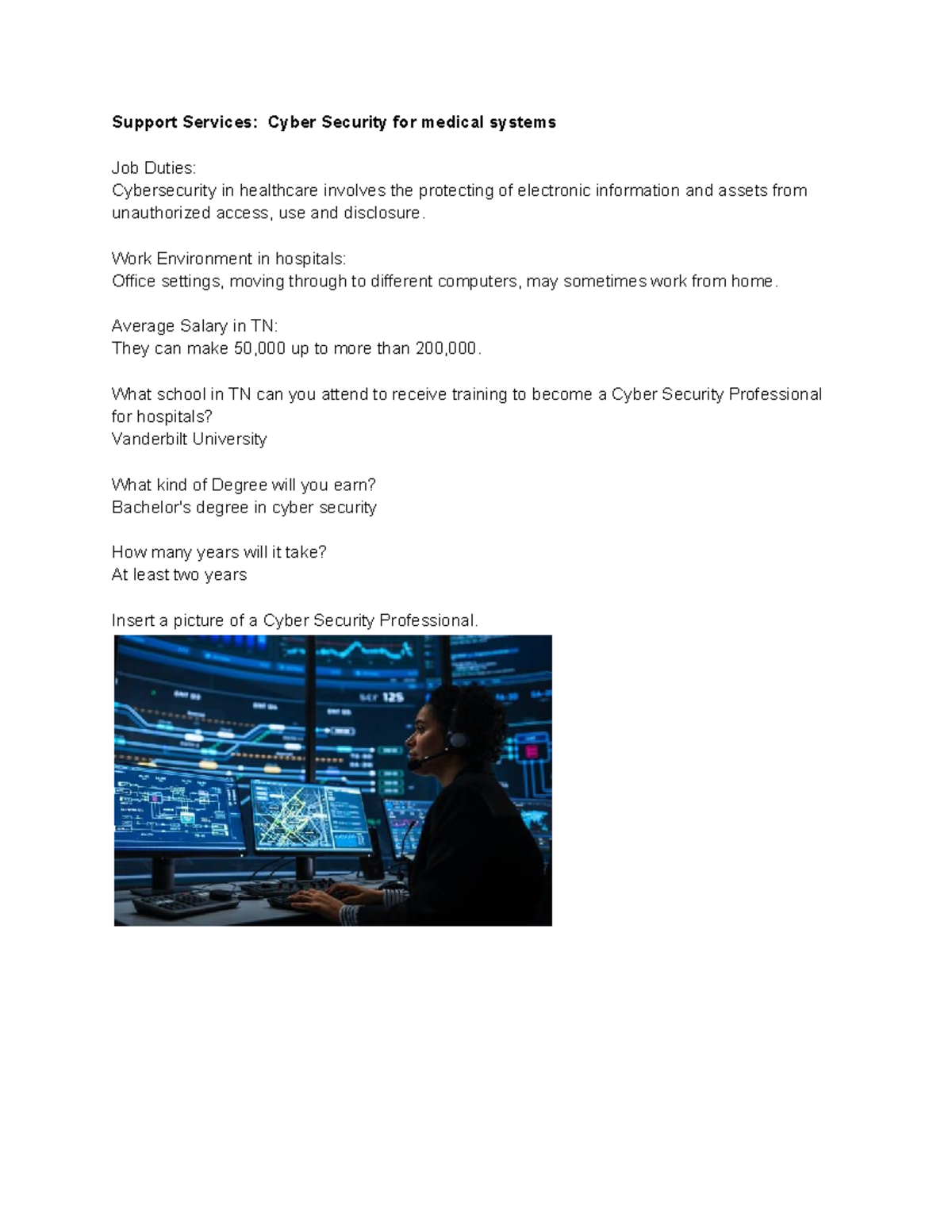 Copy of Ayda Borden - Cyber Security Support Services - Support Services: Cyber Security for ...