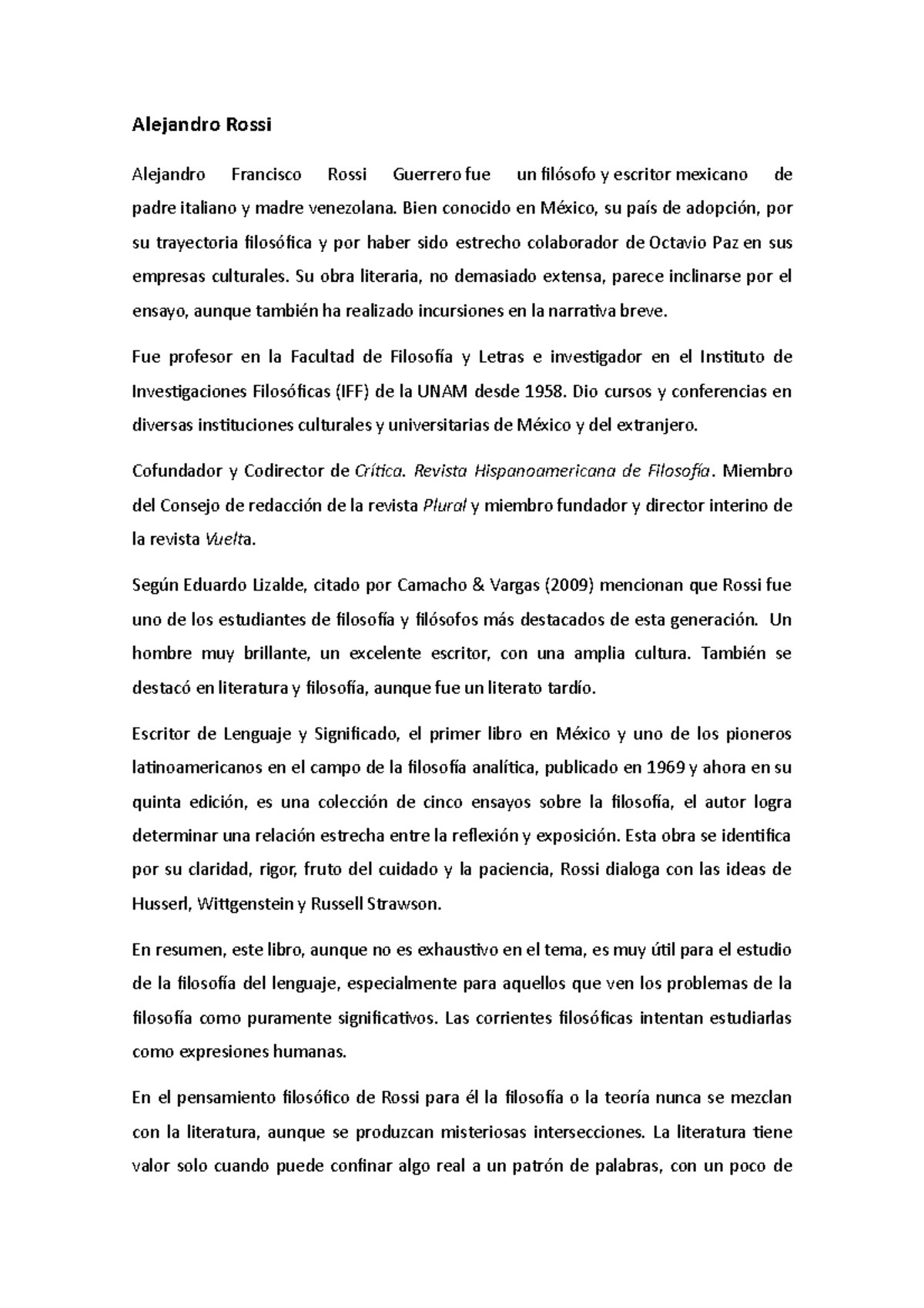 Alejandro Rossi - Carlos Rubén - Alejandro Rossi Alejandro Francisco ...