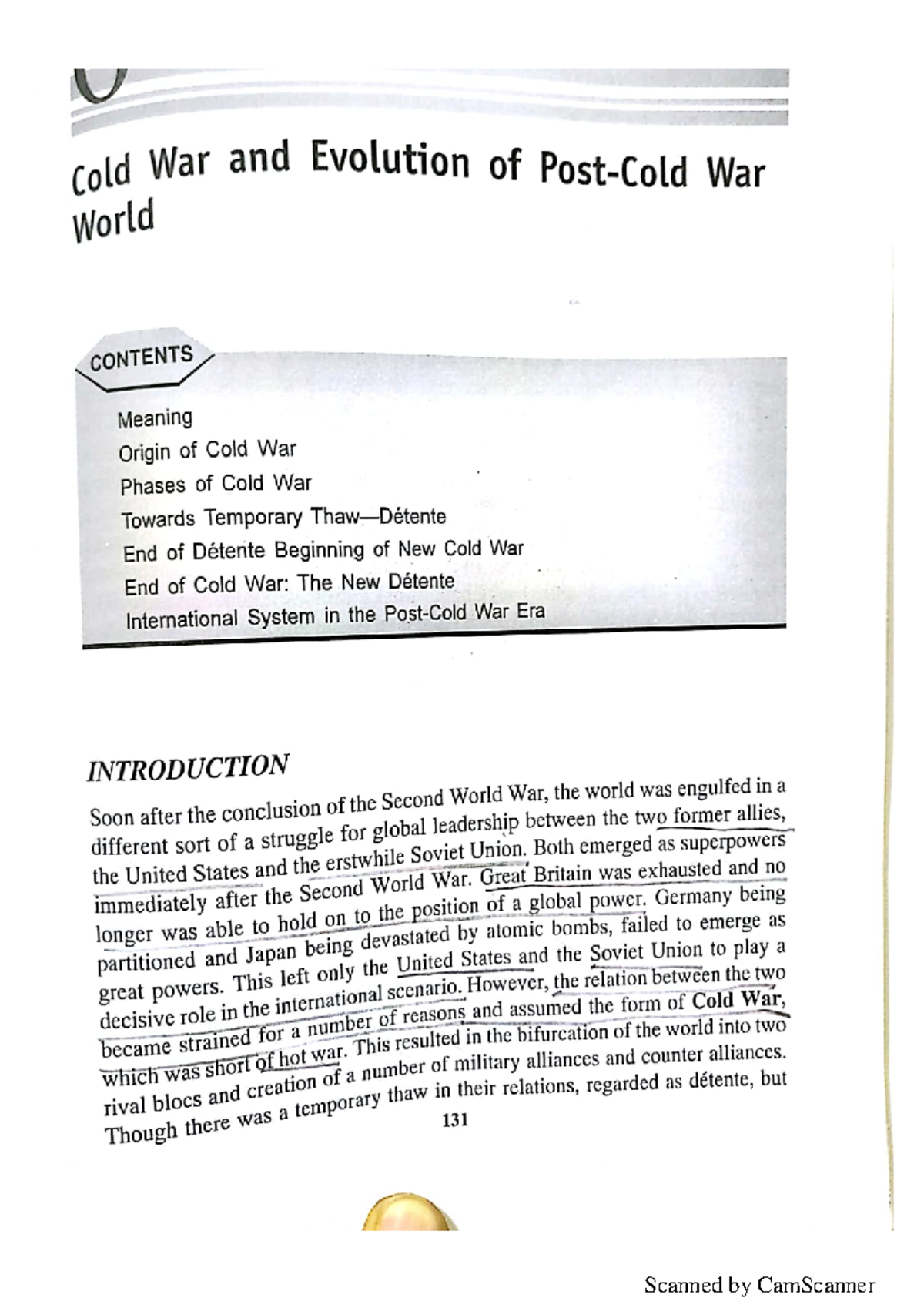 Cold War - notes - International Law - Studocu